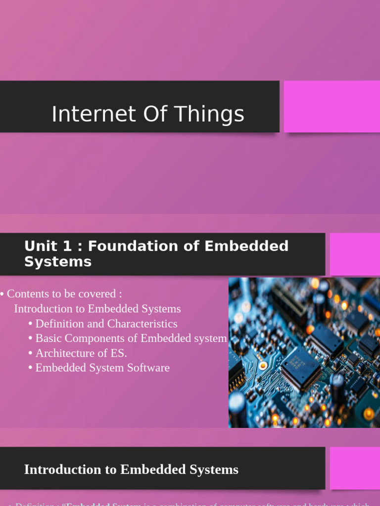 Unit 1 - Foundation of Embedded System | PDF | Embedded System ...