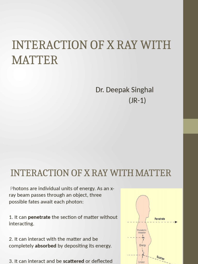 X-Ray Interaction with Matter Explained | PDF | Photoelectric Effect ...