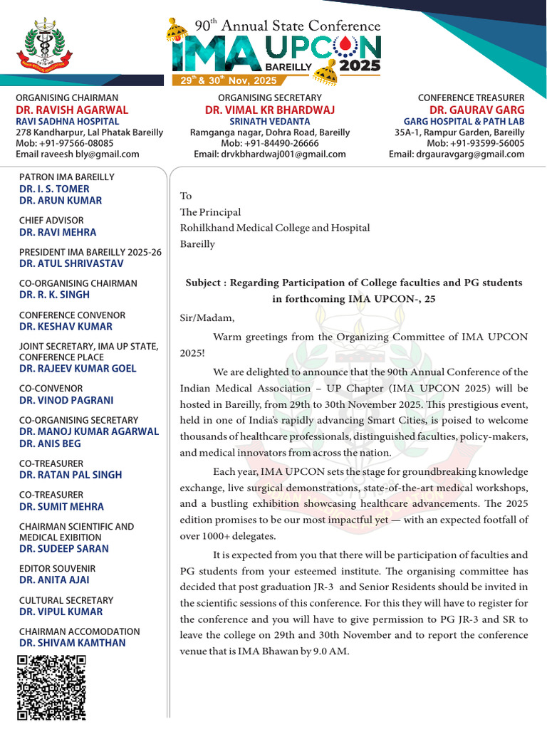 IMA UPCON 2025: Conference Details | PDF