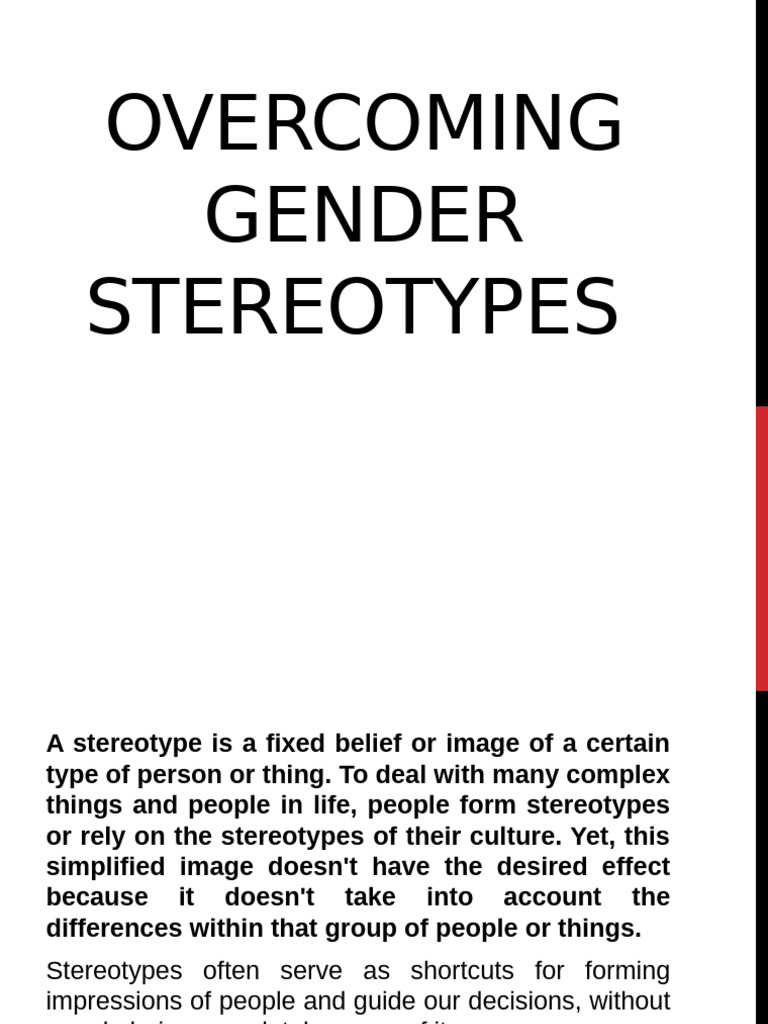 Combatting Gender Stereotypes Effectively | PDF | Stereotypes | Gender Role