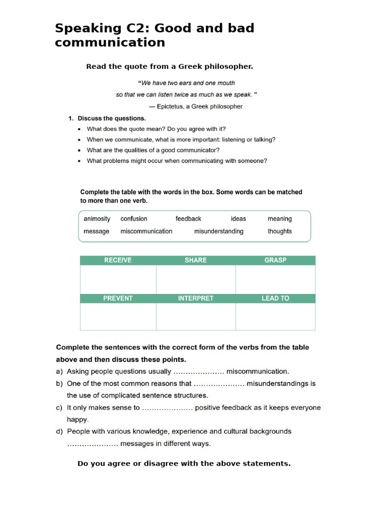 Good and Bad Communication | PDF