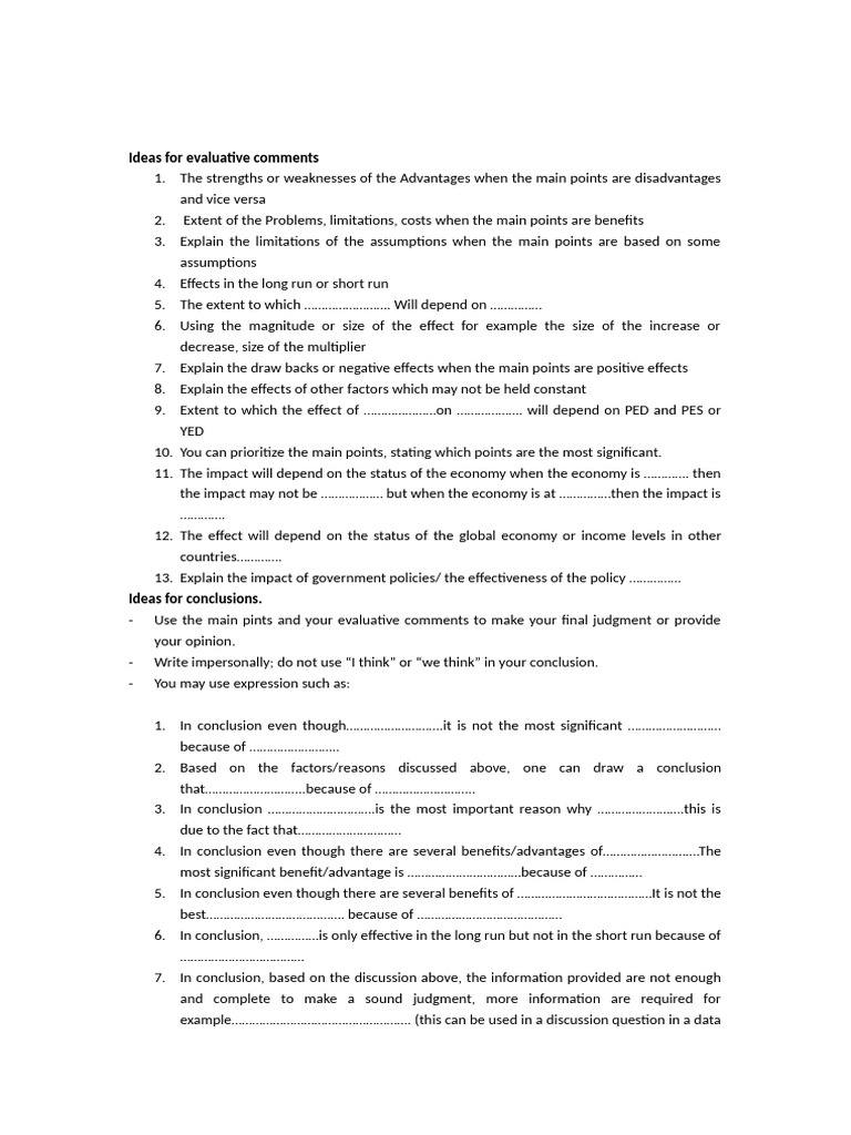 Evaluative Comment and Conclusion Tips | PDF | Chess Theory | Chess
