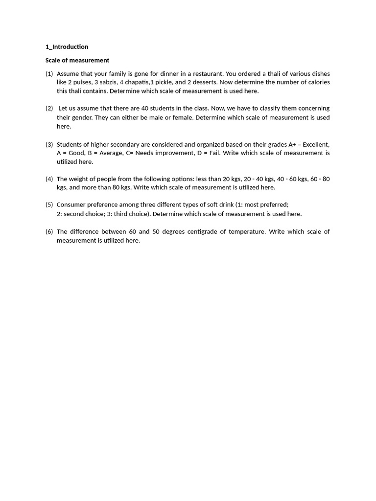 Understanding Scales of Measurement | PDF