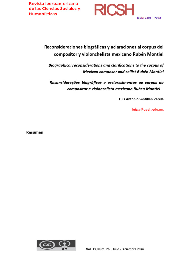Trayectoria Artística Detallada Del Compositor y Violonchelista ...