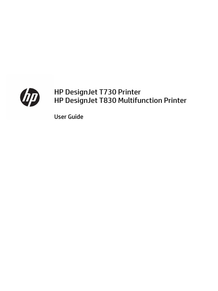 HP Designjet T730 - T830 | PDF | Printer (Computing) | Image Scanner