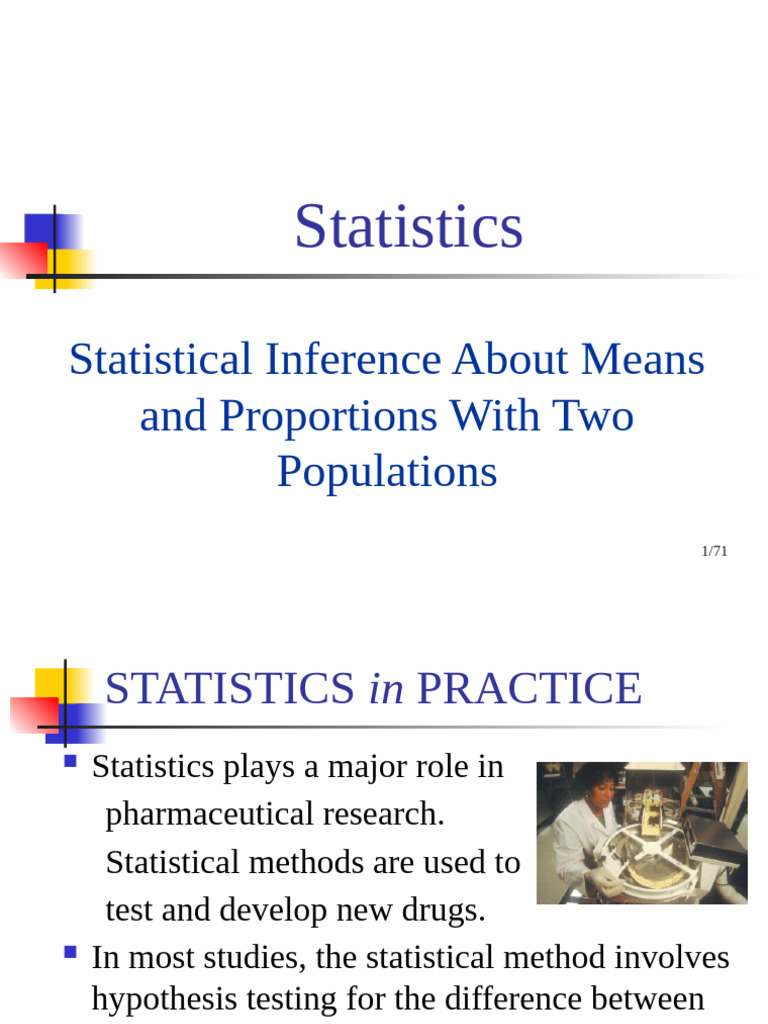 Statistical Inference for Two Populations | PDF | Sample Size ...