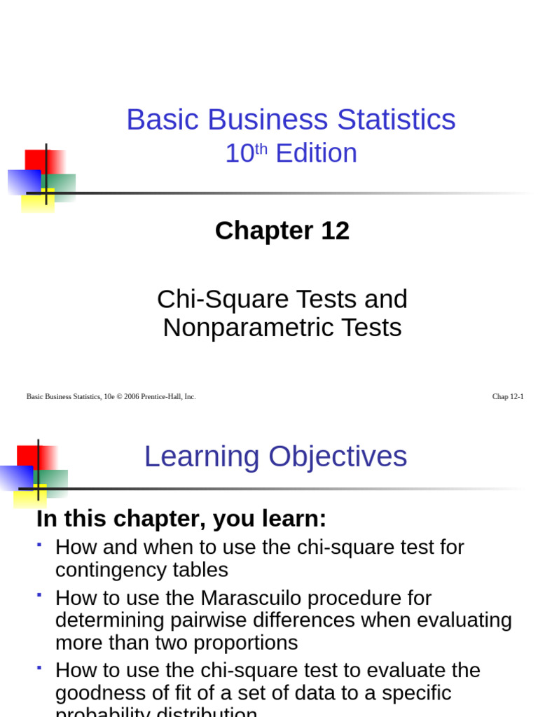 Chi-Square Tests and Nonparametric Tests | PDF | Chi Squared Test ...