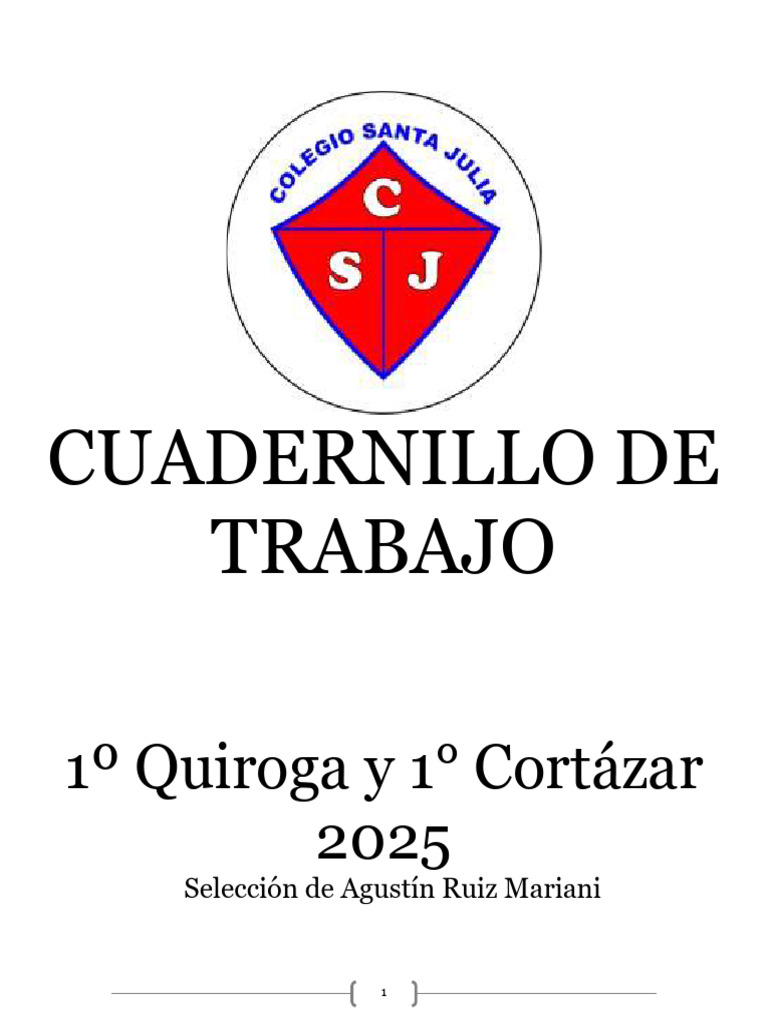 Cuaderno de Trabajo 1° Quiroga y 1° Cortázar | PDF | Orfeo | infierno