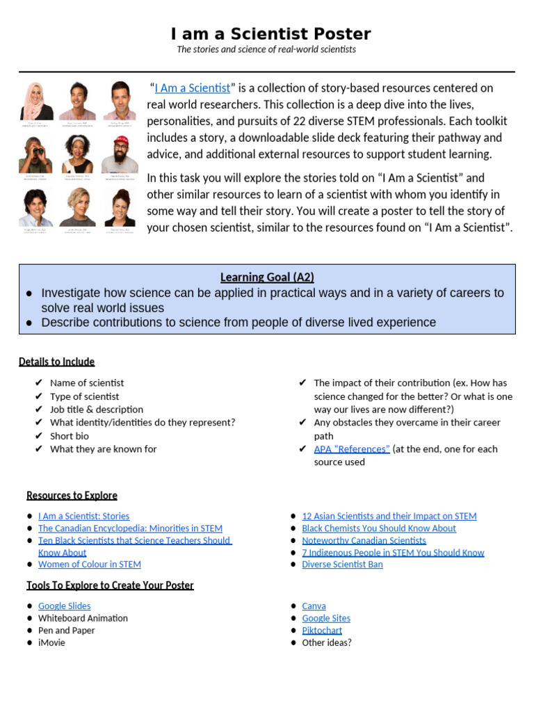 (Template) Assessment - I Am A Scientist Poster | PDF | Intelligence ...