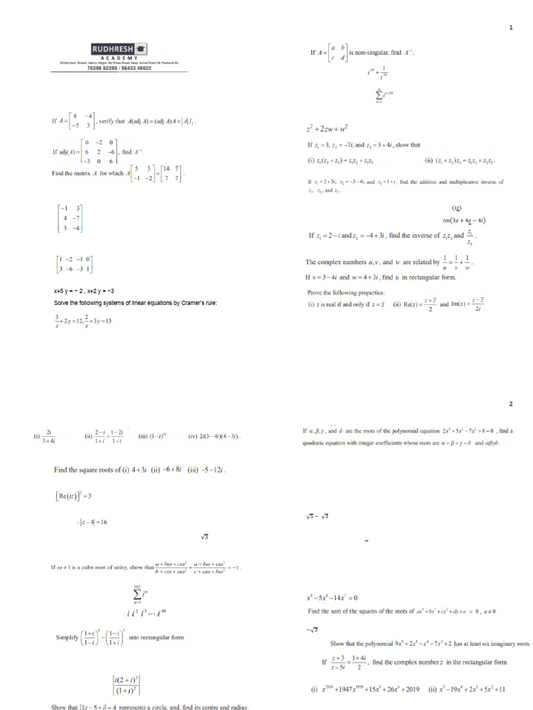 Math Interim Assessment for Grade XII | PDF | Ellipse | Line (Geometry)