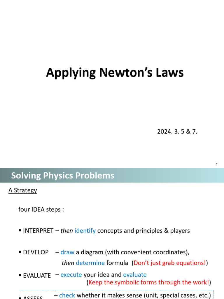 Ch5-Newton's Laws Applications | PDF | Force | Drag (Physics)
