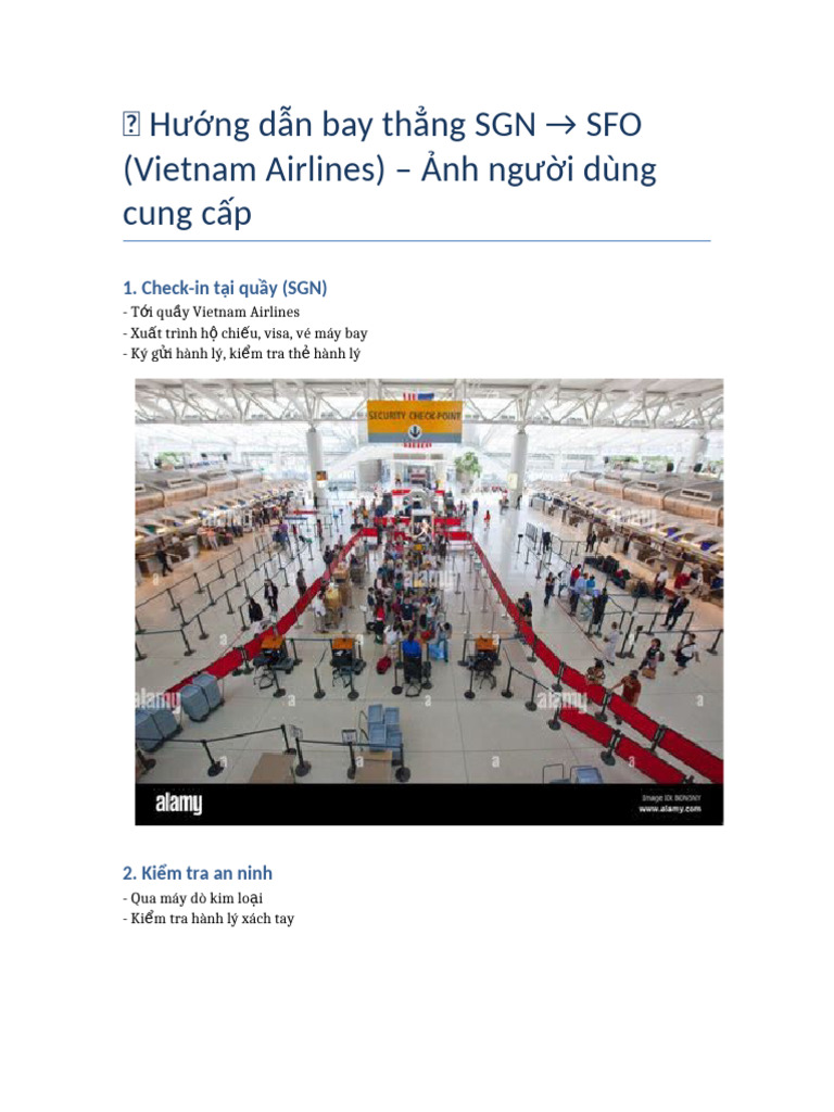 Huong Dan SGN SFO User Images Fixed | PDF