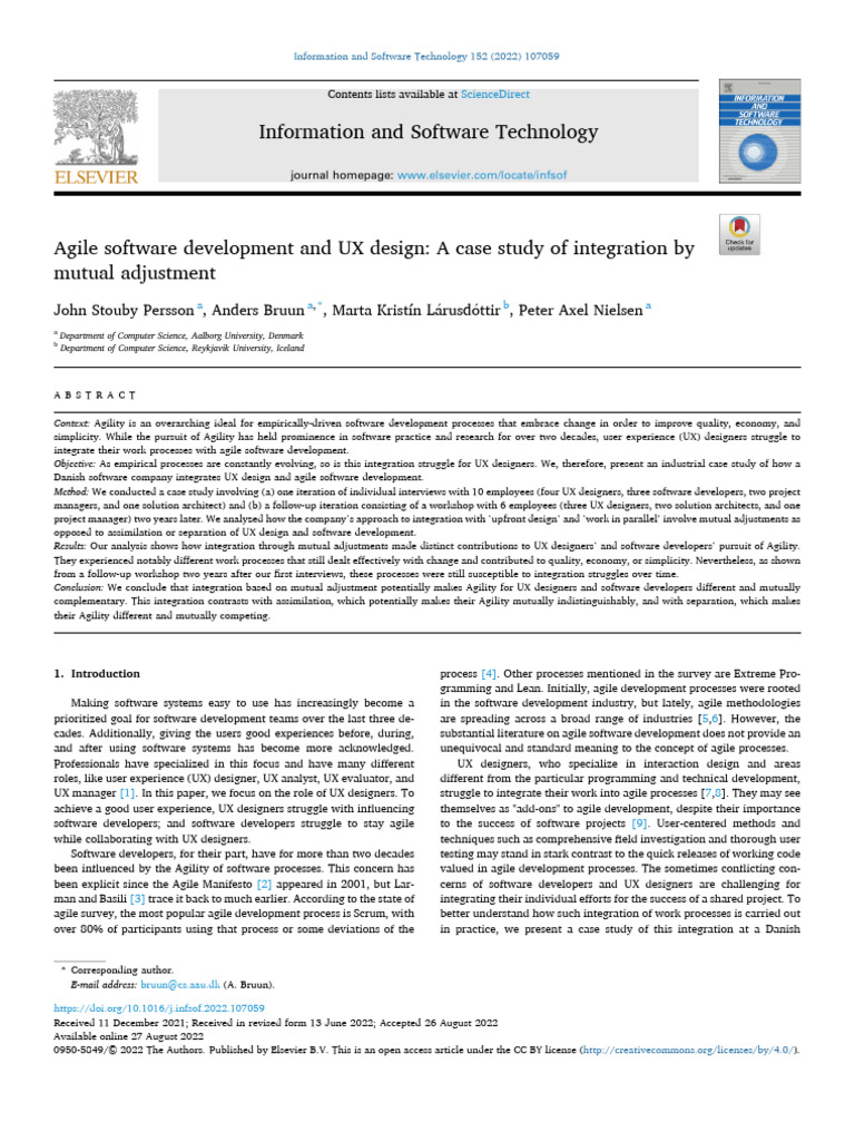 Integrating Agile Development and UX Design | PDF | Agile Software ...