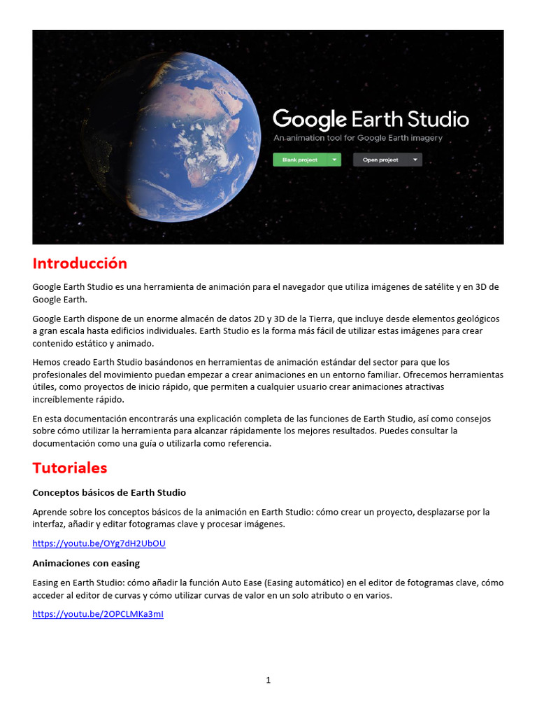 Guía Completa de Google Earth Studio | PDF | Ventana (informática ...