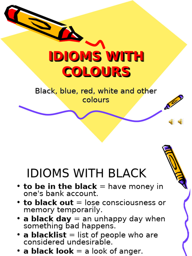 Idioms With Colours | PDF