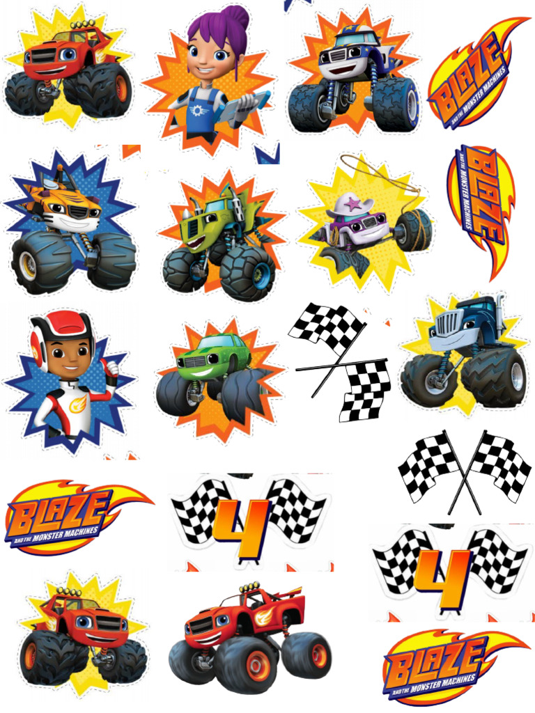 Toppers para Cupcake Blaze The Monster Machines | PDF
