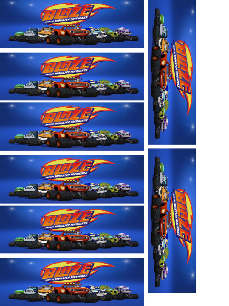Artes para Festa Tem Blaze The Monster Machines Davi 4 Anos | PDF