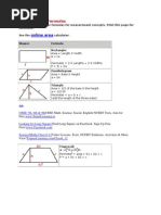 Grade 7 Math Formula Reference Sheet | PDF