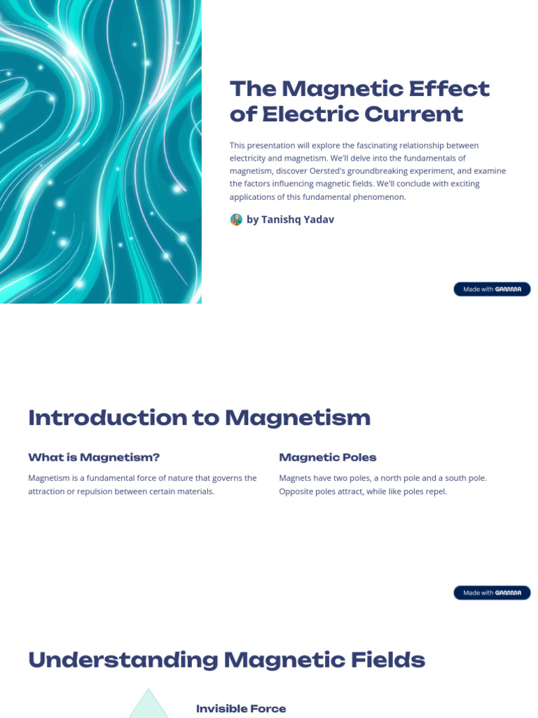 Understanding Electric Current's Magnetism | PDF | Magnetic Field ...