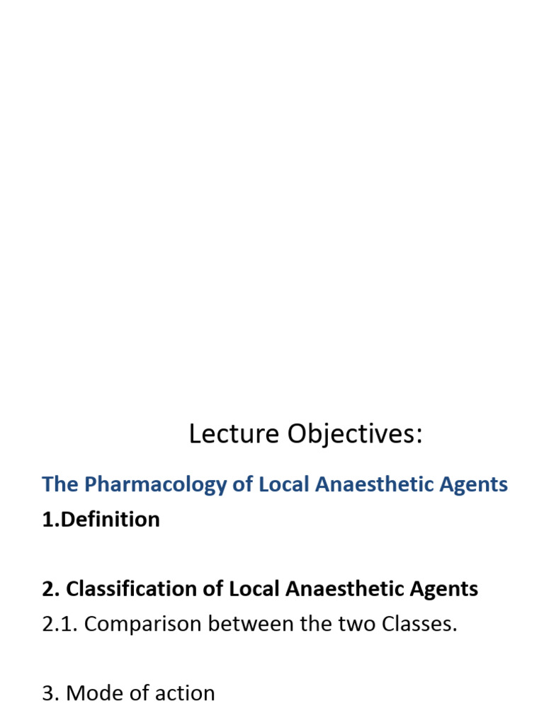 12 - The Pharmacology of Local Anaesthetic Agents | PDF | Anesthesia | Medical Specialties