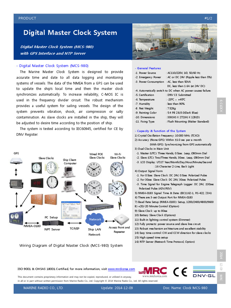Master Clock System Marine Radio Co LTD - 42991 - Hguoas | PDF | Clock ...