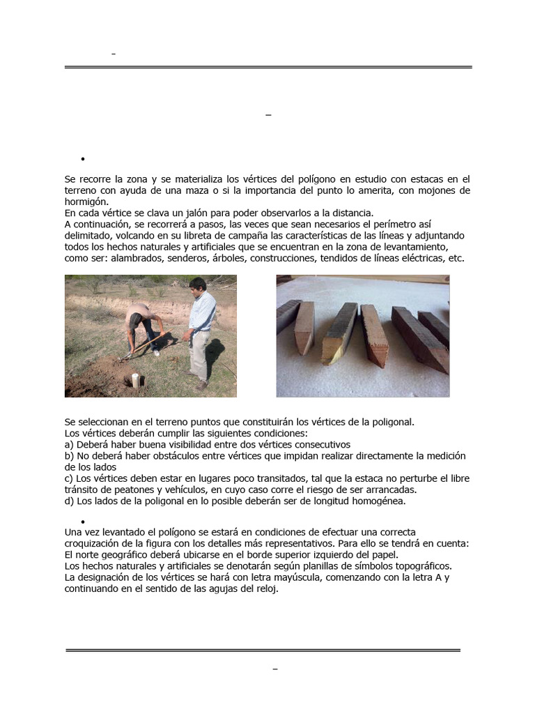 Práctico #2 - Demarcación y Abalizamiento (Topografía) | PDF | Polígono ...