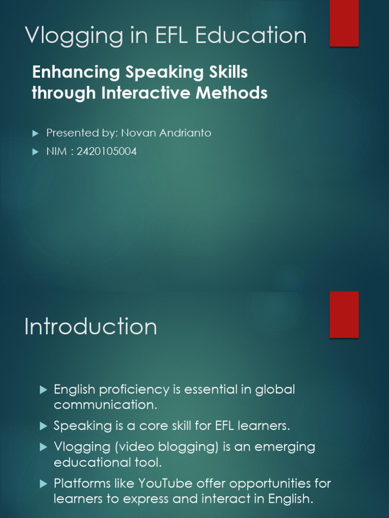 Vlogging in EFL | PDF