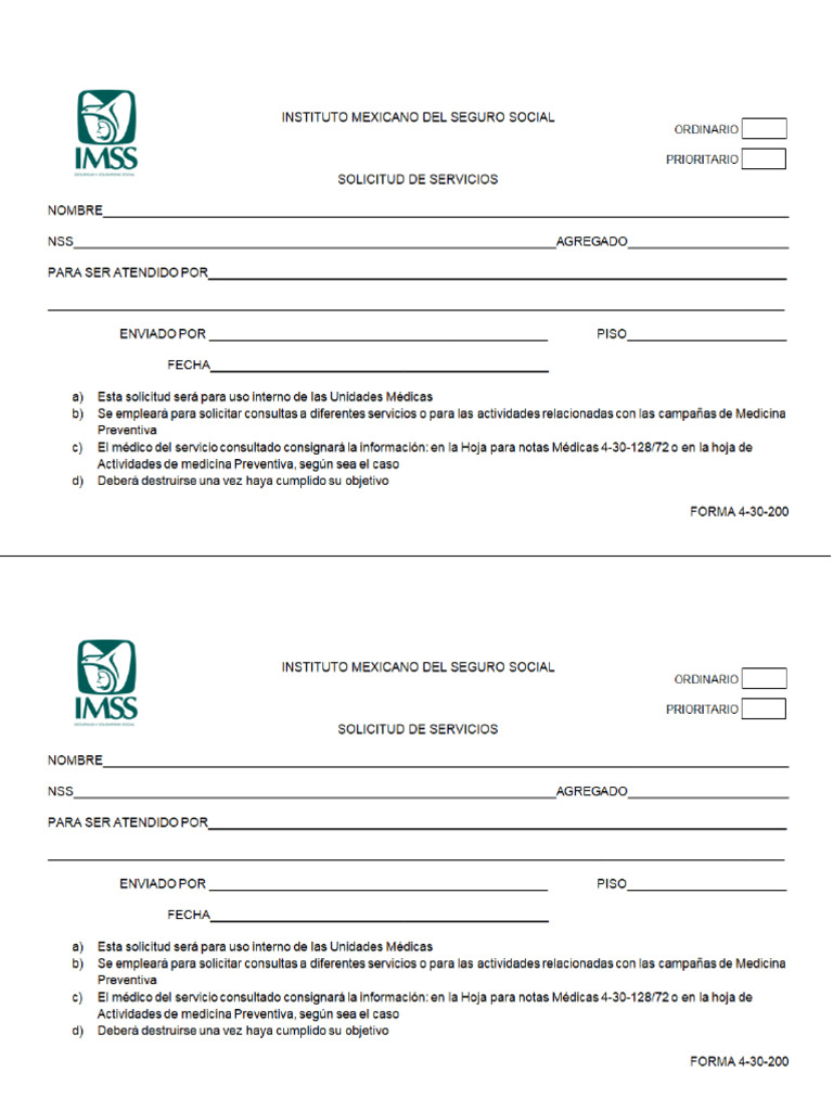 Solicitud de Servicios Interconsulta | PDF