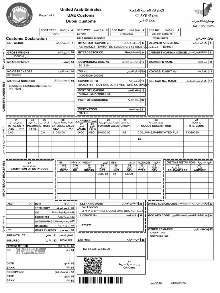66927dxb Sah SML Joint Emirates Building Systems Co. (L.L.C) 3 | PDF