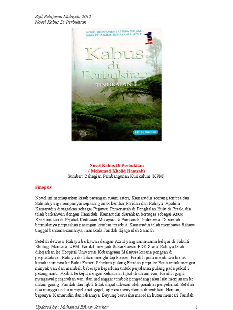 Novel Kabus Di Perbukitan | PDF