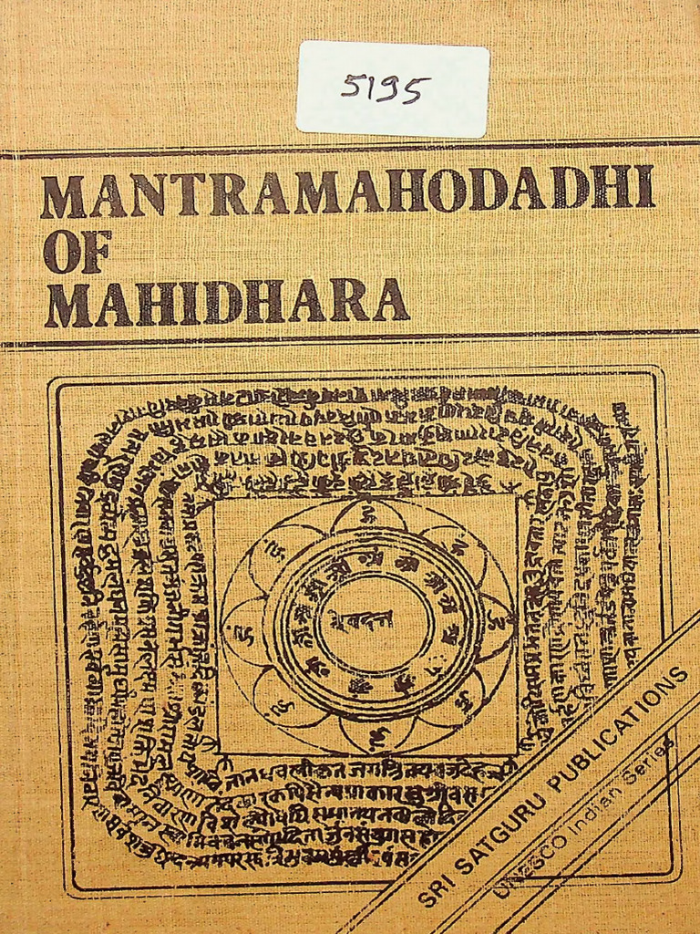 Mahidhara's Mantramahodadhi Overview | PDF | Tantra | Vedas