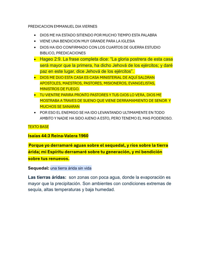 Bendición y Avivamiento Espiritual | PDF | Don espiritual | espíritu Santo