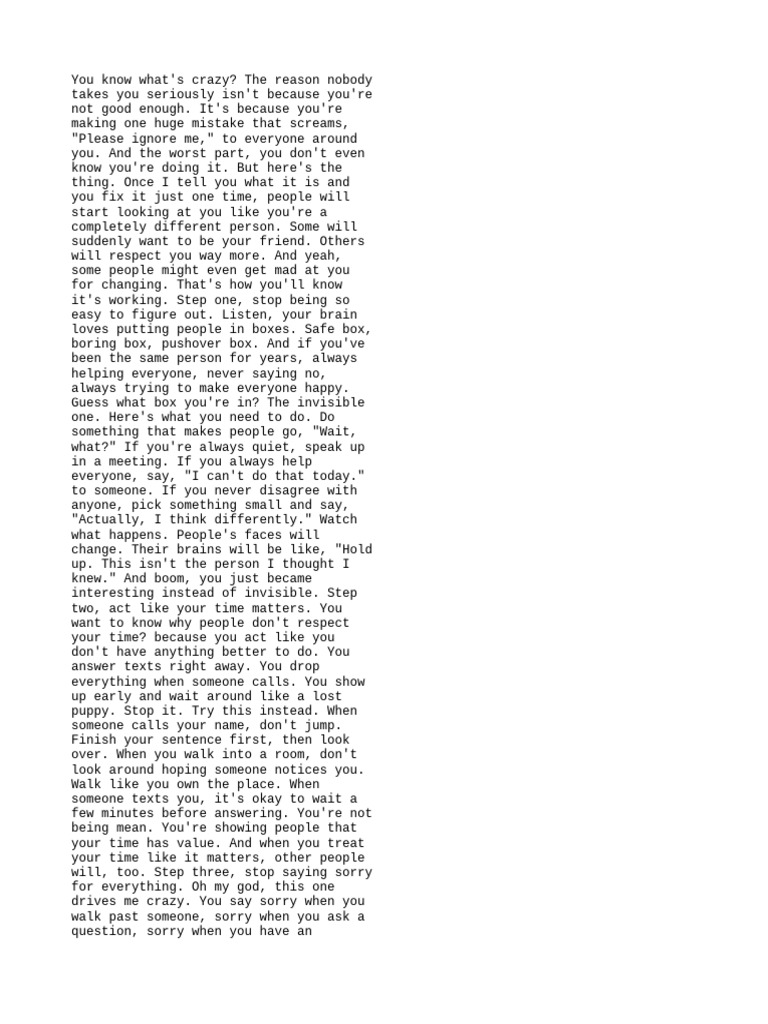 (English (Auto-Generated) ) Do This Once & Watch How People Treat You ...