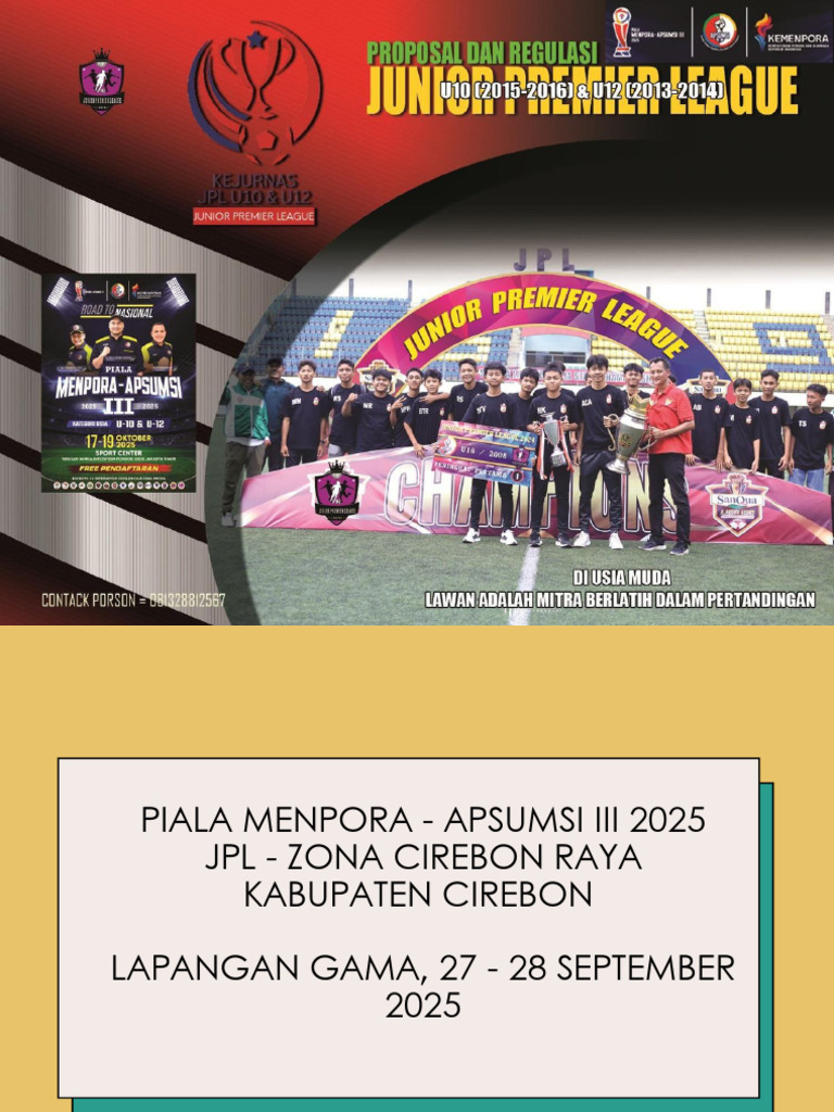 Regulasi JPL 2025 U10 & U12-1. | PDF