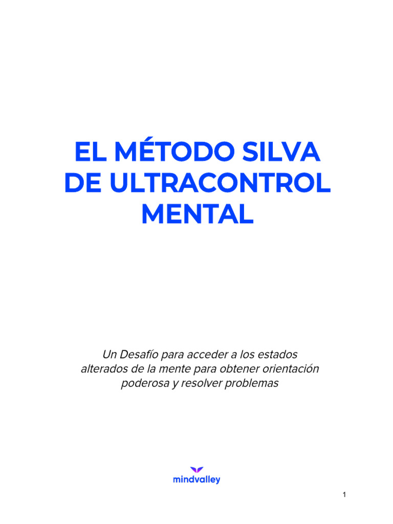 Método Silva: Ultracontrol Mental | PDF | Sicología | Conceptos ...