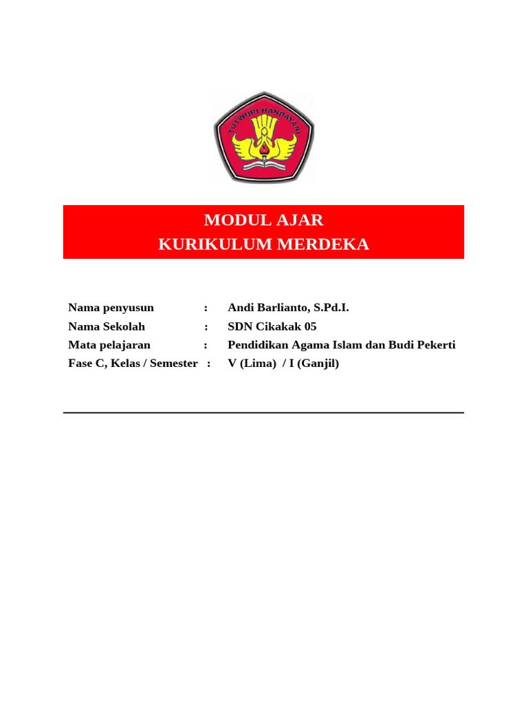 Modul Ajar Kls 5 Bab 1 TP 2324 | PDF