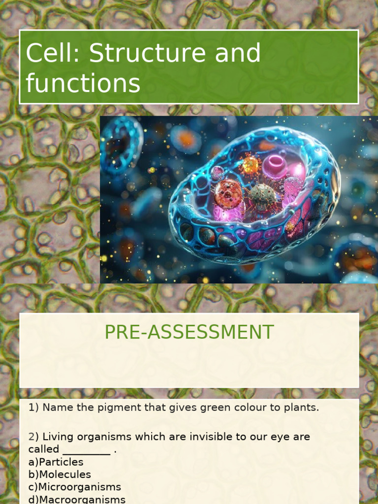 Cell Structure and Functions | PDF | Cell (Biology) | Organelle
