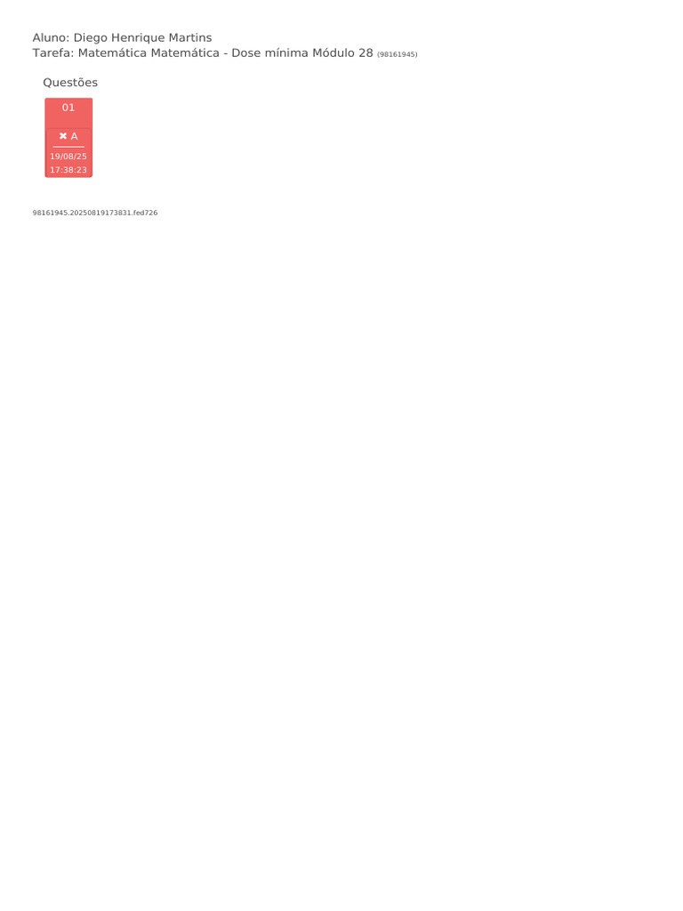 Matemática Matemática - Dose Mínima Módulo 28 | PDF