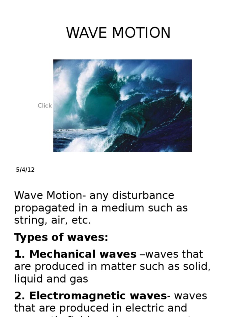 An In-Depth Exploration of Wave Motion and Properties | PDF ...