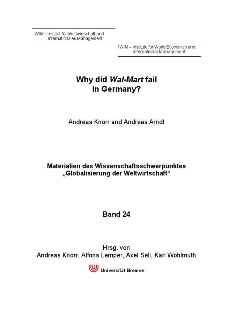 Why Did Walmart Fail in Germany | PDF | Walmart | Retail