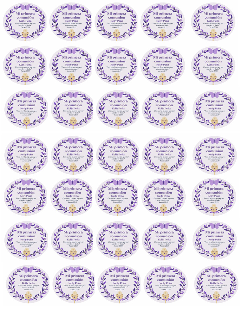 Stickers Primera Comunión | PDF