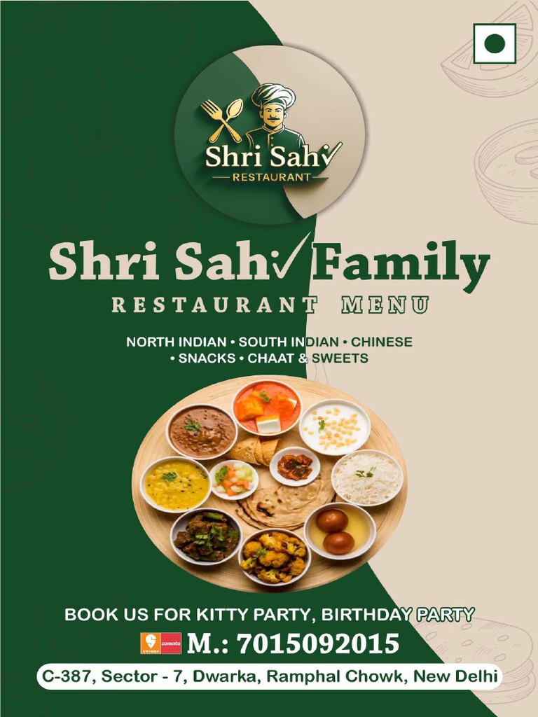 Shri Shahi - Menu | PDF