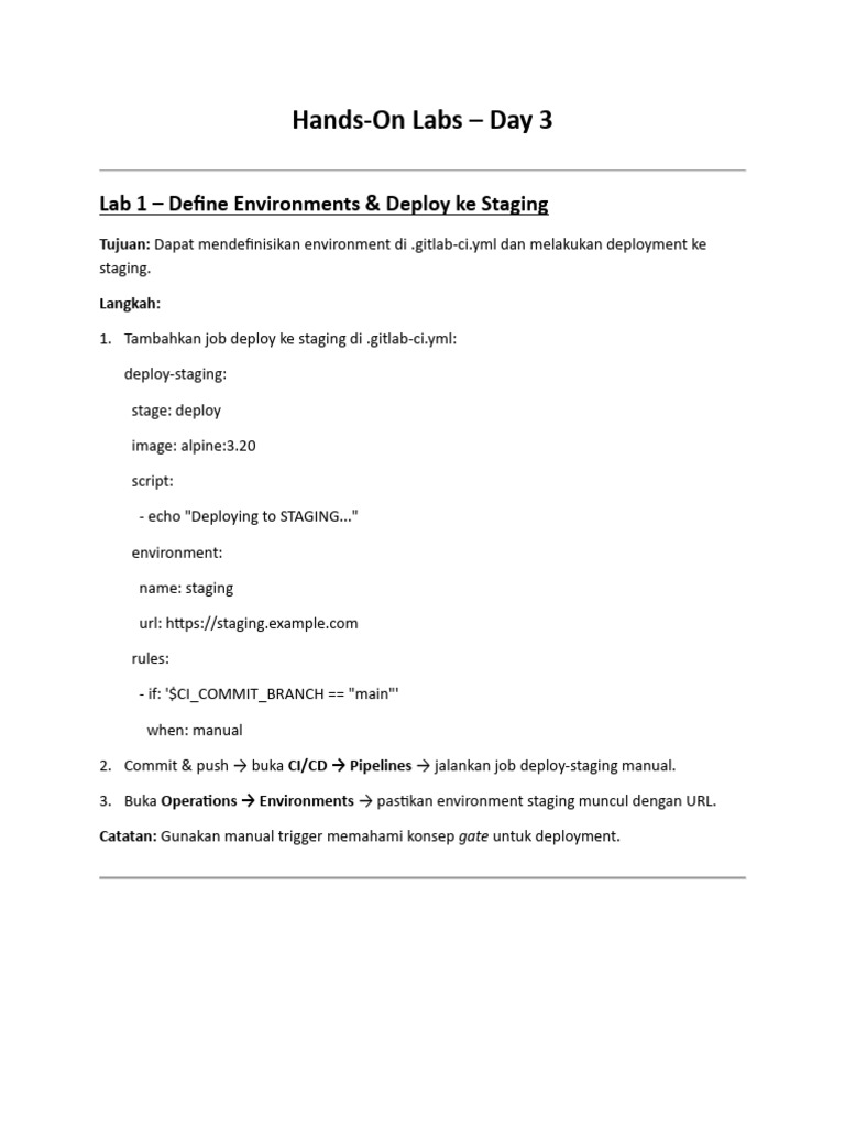 Hands-On Labs - Day 3 | PDF