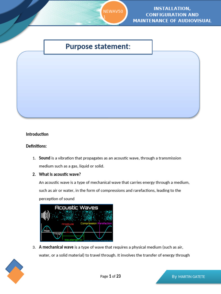 Audiovisual System Installation Guide | PDF | Microphone | Waves