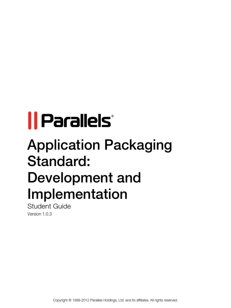 Application Packaging Standard: Development and Implementation | PDF ...