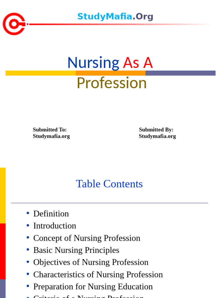 Nursing Profession Overview and Insights | PDF | Profession | Nursing