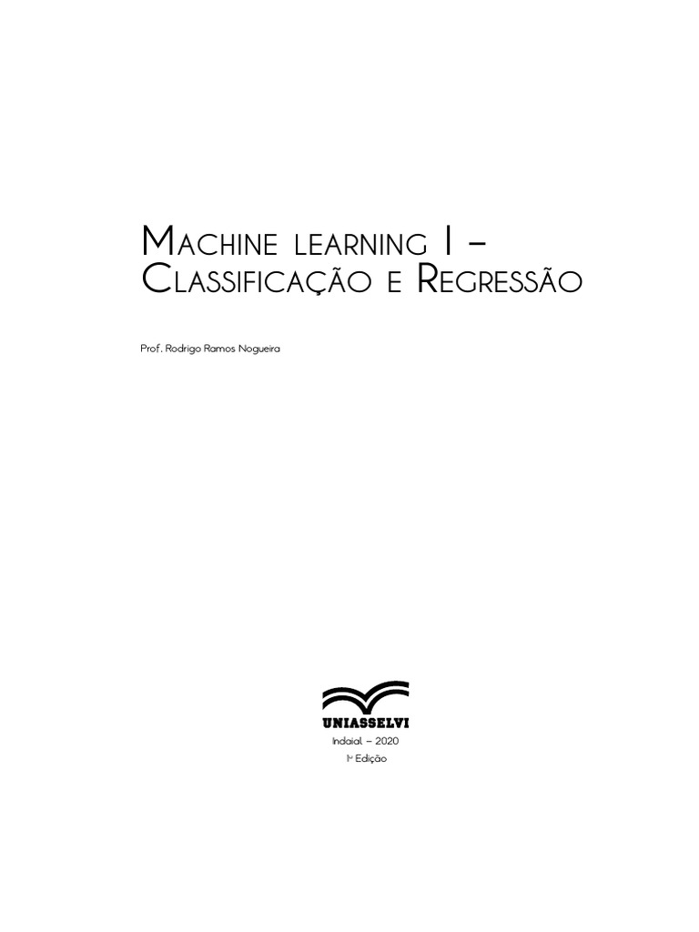 Livro MachineLearning | PDF | Aprendizado de máquina | Aprendizado