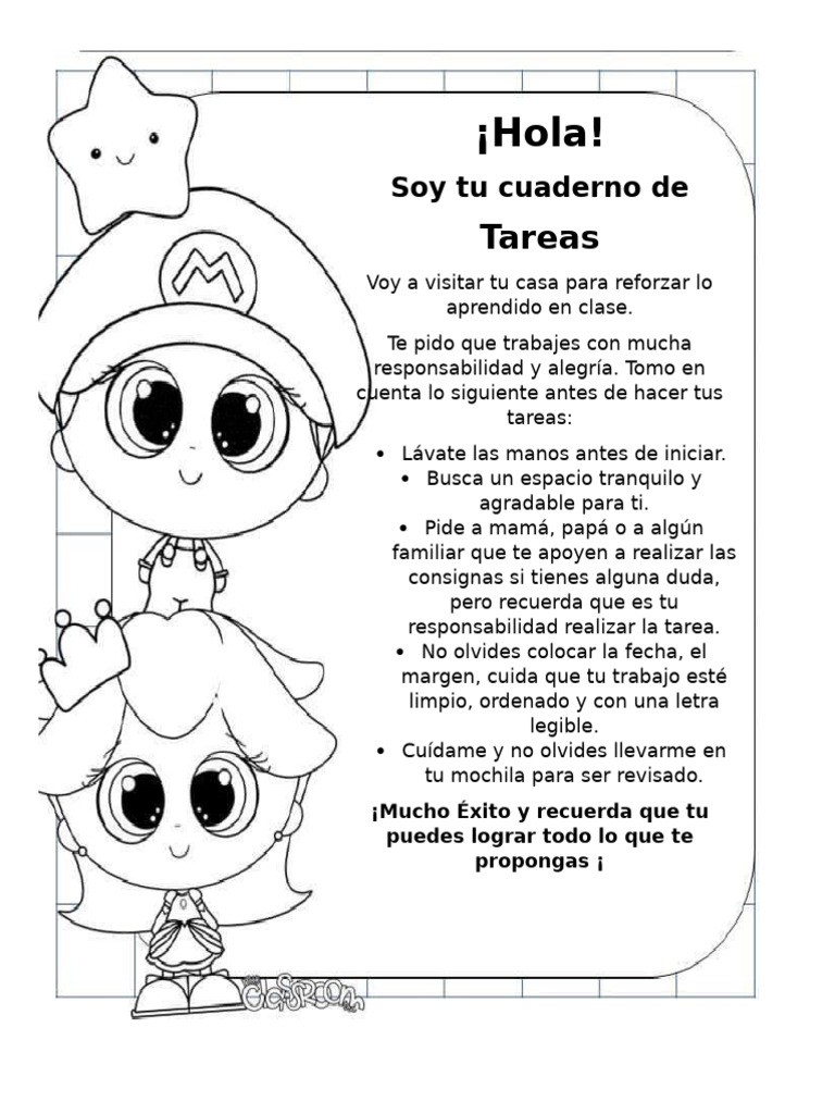 Aviso Cuaderno de Tareas y Traben Clase | PDF