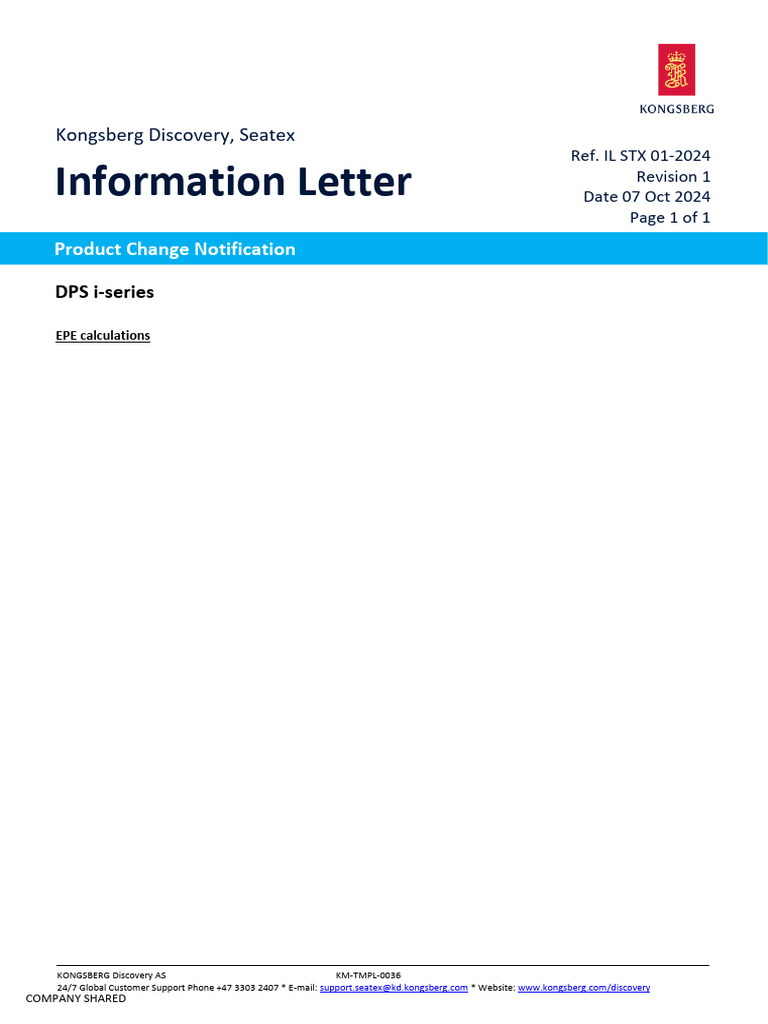 EPE Calculation Update for DPS i-Series | PDF | Accuracy And Precision