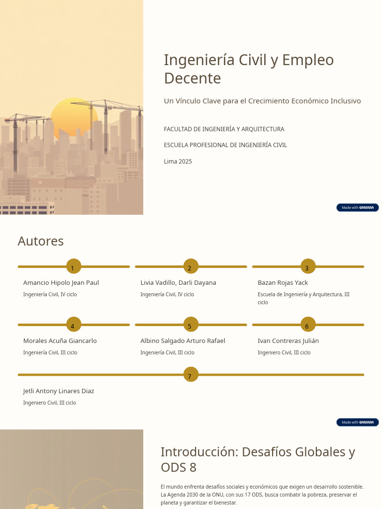 Ingenieria Civil y Empleo Decente | PDF | Sustentabilidad | Empleo